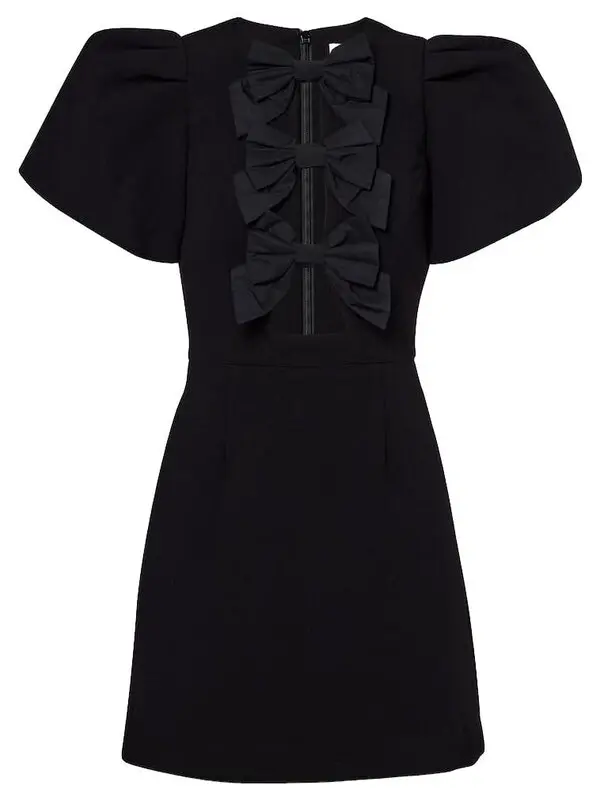 Rebecca Vallance Kaylee Bow-detail Minidress - Black