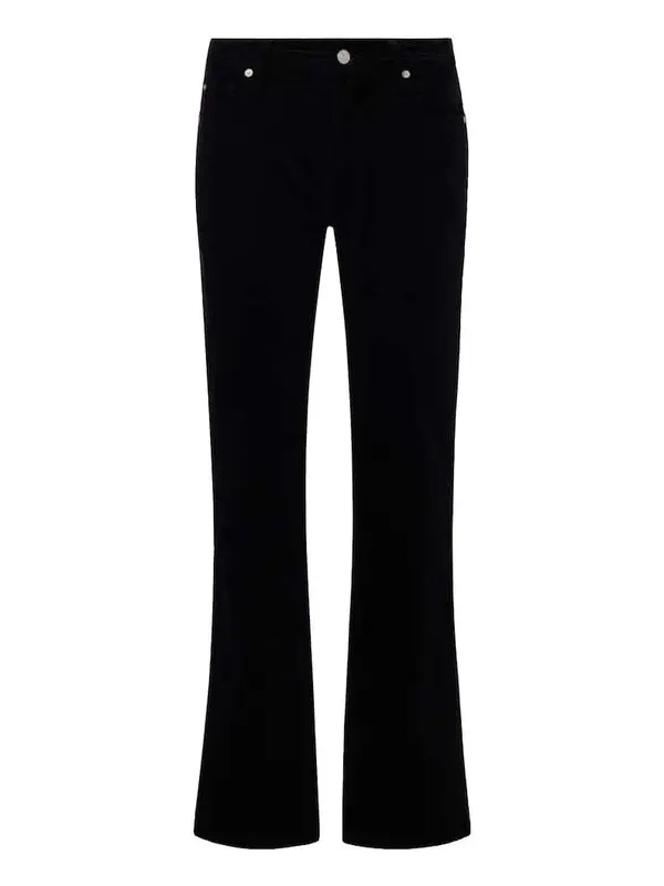 7 For All Mankind Calie Straight Corduroy Pants - Black