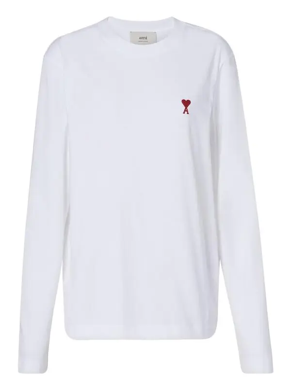 AMI Paris De Coeur Cotton T-shirt - White