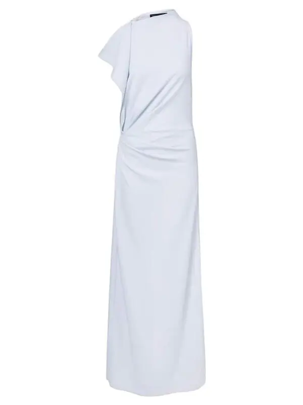 Proenza Schouler Devyn Crêpe Draped Maxi Dress - Blue