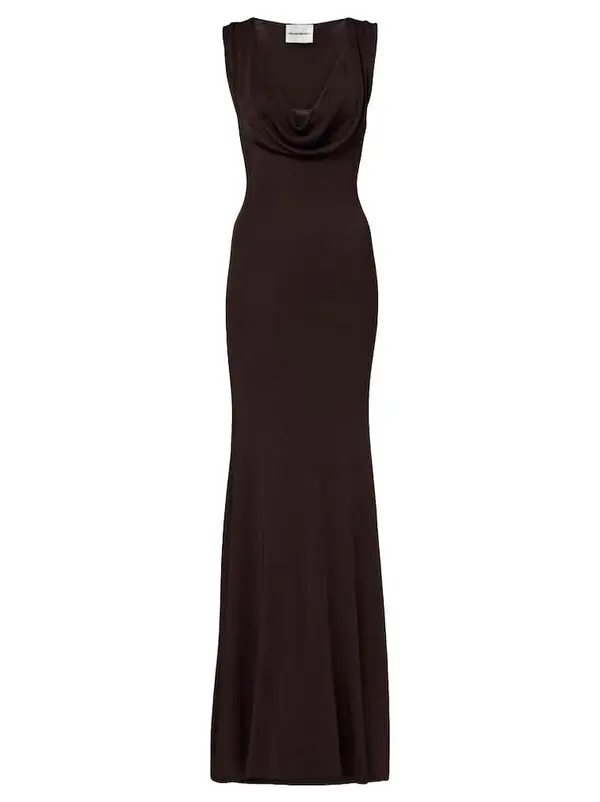 Roland Mouret Draped Gown - Brown