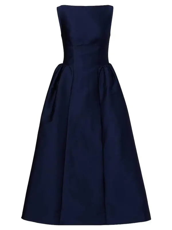 Roland Mouret Taffeta Midi Dress - Blue