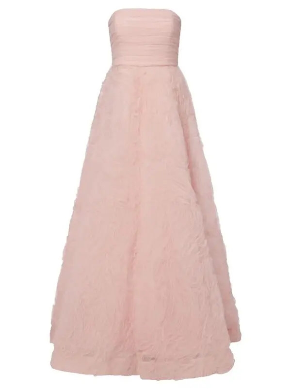 Rebecca Vallance Strapless Tulle Gown - Pink