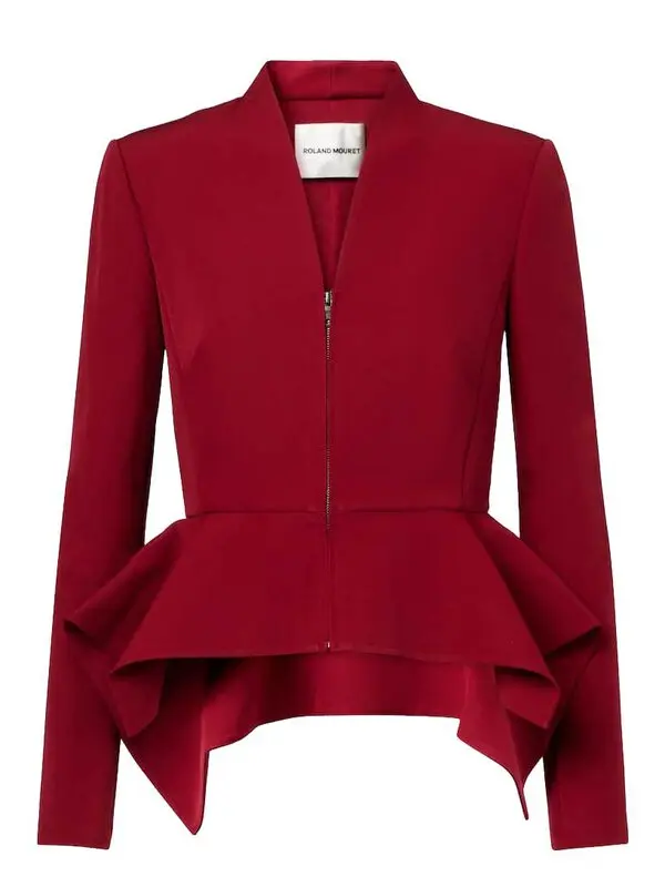 Roland Mouret Peplum Crêpe Jacket - Red