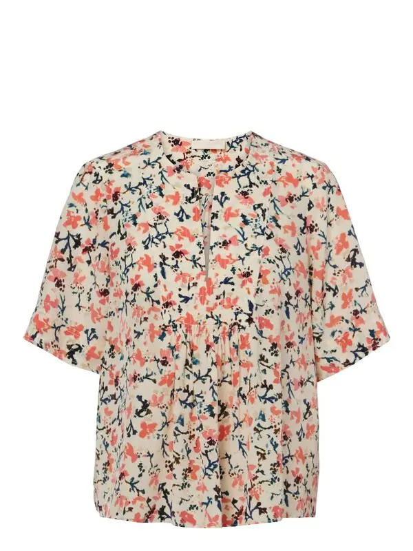 Ulla Johnson Calla Floral Silk Top - Multicoloured