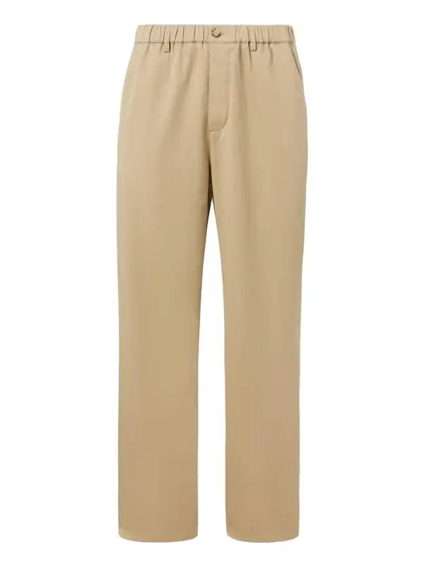 FRAME Cotton Straight Pants - Beige