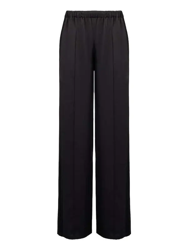 Vince Mid-rise Wide-leg Pants - Black