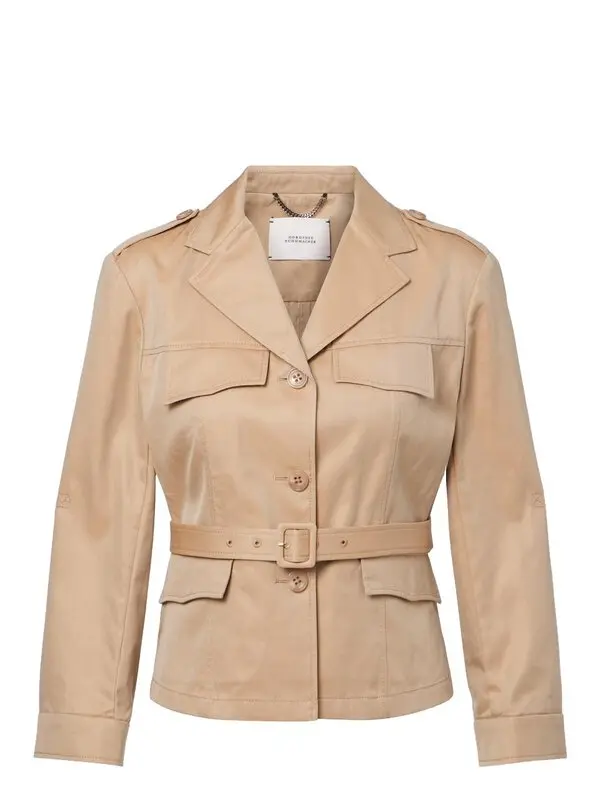 Dorothee Schumacher Luxury Layer Cotton Trench Coat - Beige