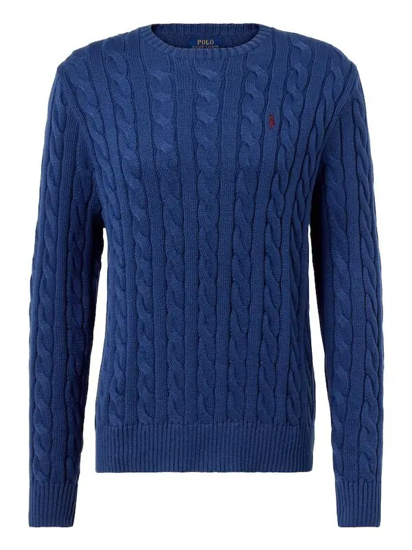 Ralph Lauren Cable-knit Cotton Sweater - Blue