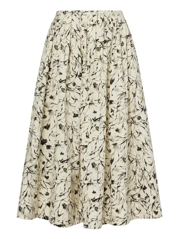 Proenza Schouler Label Austin Cotton Poplin Midi Skirt - White