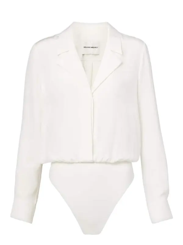 Roland Mouret Silk Bodysuit - White