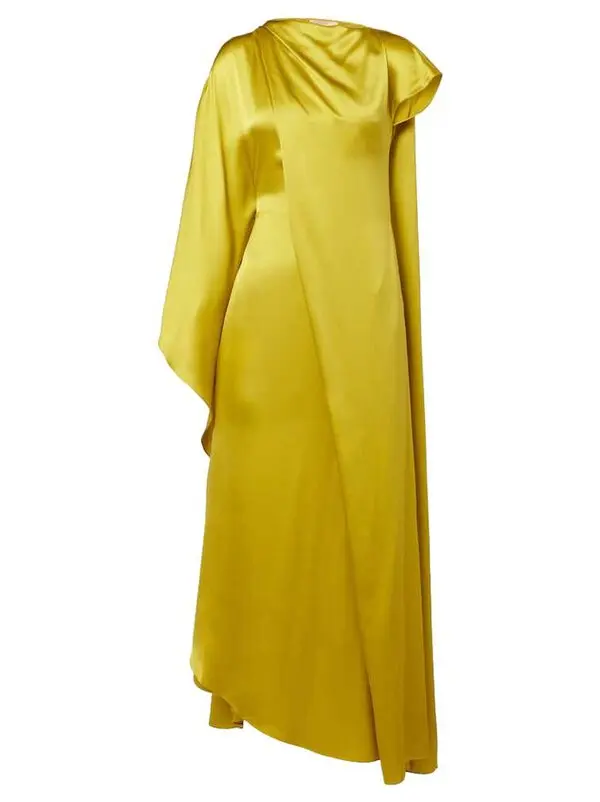 ROKSANDA Hiba Caped Silk Gown - Yellow