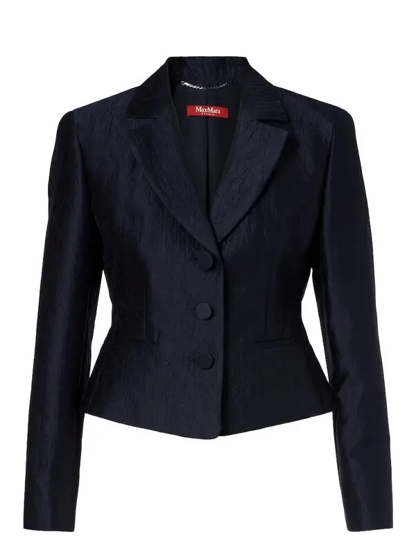 Max Mara Piera Cotton-blend Blazer - Blue