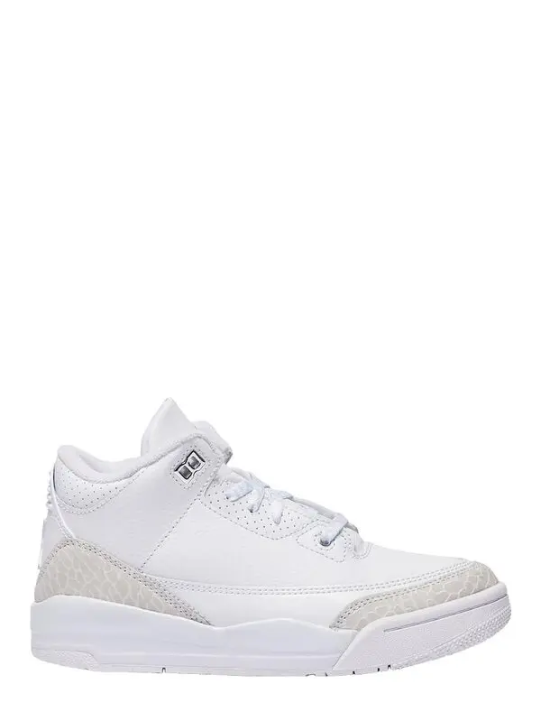 JORDAN 3 Retro Pure Money Sneakers - White/metallic Silver