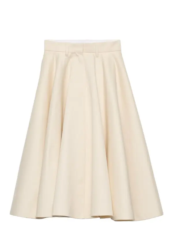 Prada Chino Midi-skirt - Natural