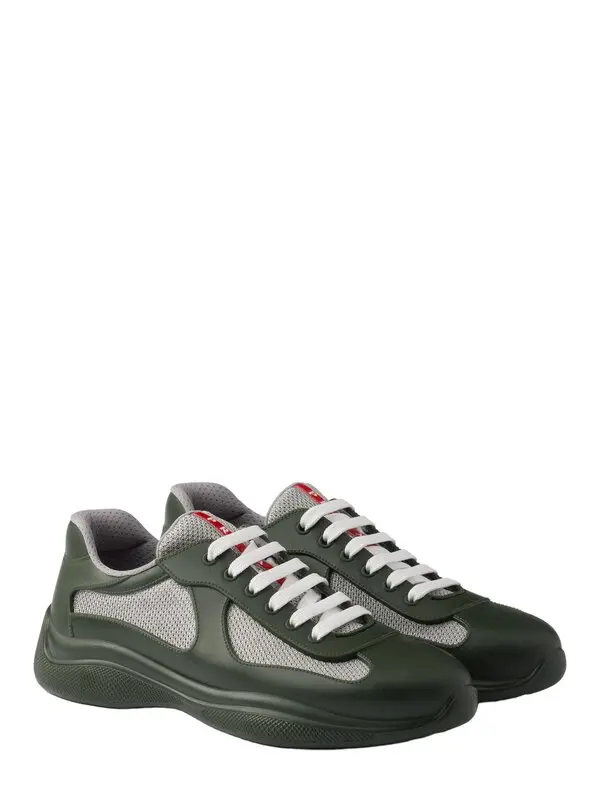 Prada America's Cup Rubber And Fabric Sneakers - Laurel Green