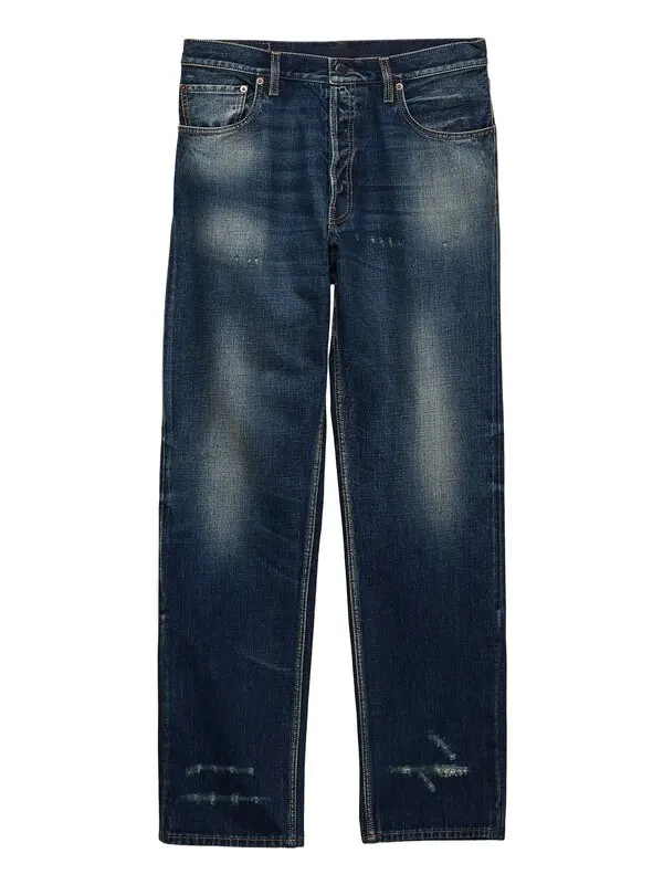 Prada Washed Denim Jeans - Navy