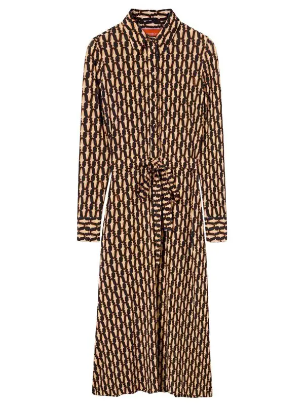 La DoubleJ Perry Street Belted Shirt Dress - Blue