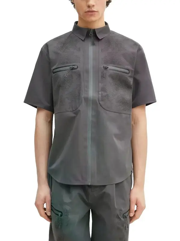 Alpha Industries Zip-up Perforated Shirt - Grey