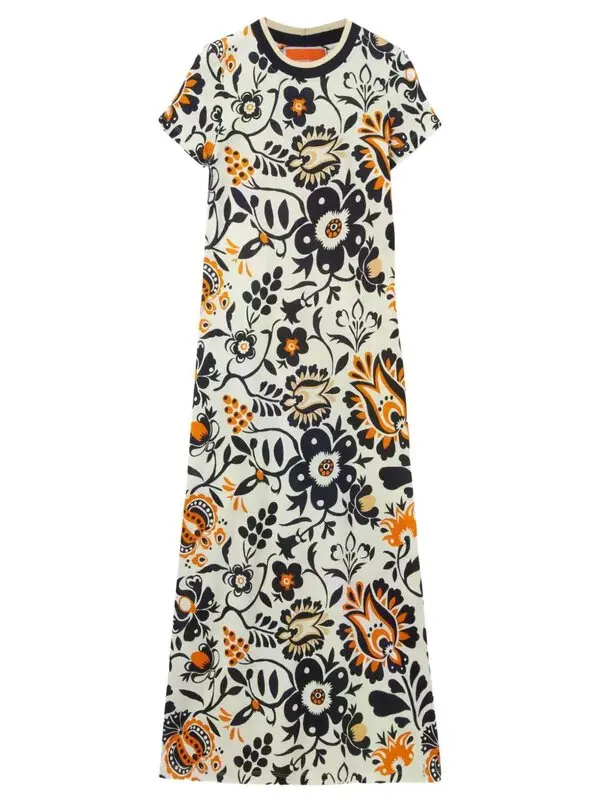 La DoubleJ Swing Floral-print Dress - White