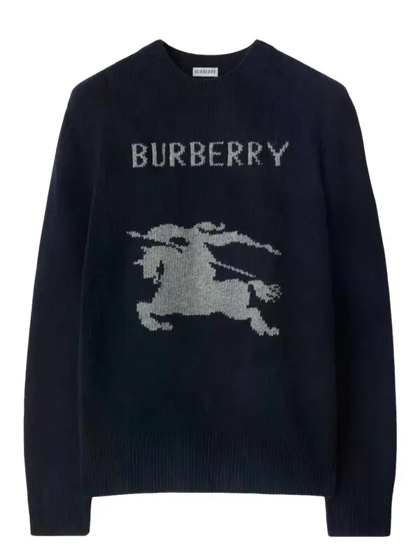 Burberry Equestrian Knight-motif Sweater - Blue