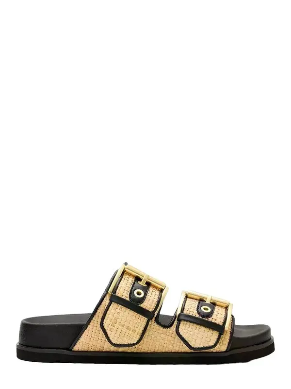 ALLSAINTS Sian Woven Buckled Sandals - Neutrals