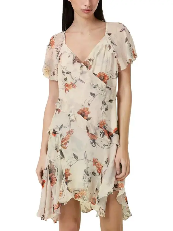 ALLSAINTS Darma Floral-print Dress - Neutrals