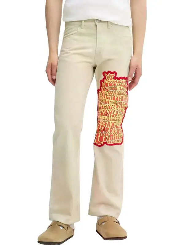 BLUEMARBLE Embroidered And Studded Jeans - Neutrals