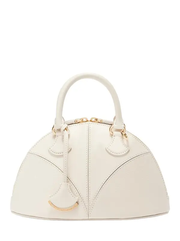 BVLGARI Marquise Small Leather Top-handle Bag - White