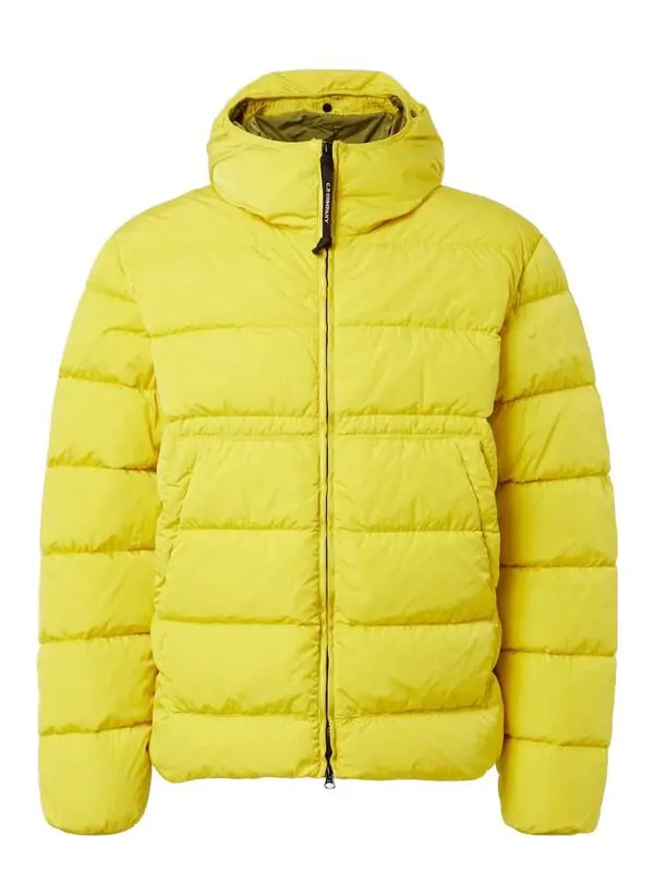 C.P. COMPANY Hooded Down Jacket - Yellow