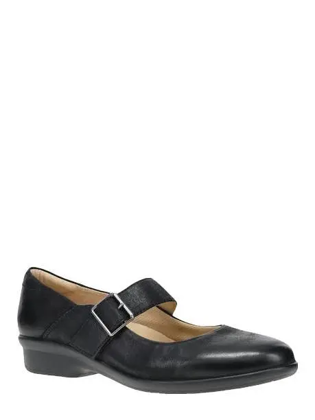 Dansko Collette Mary Jane Pump - Black Burnished Nubuck