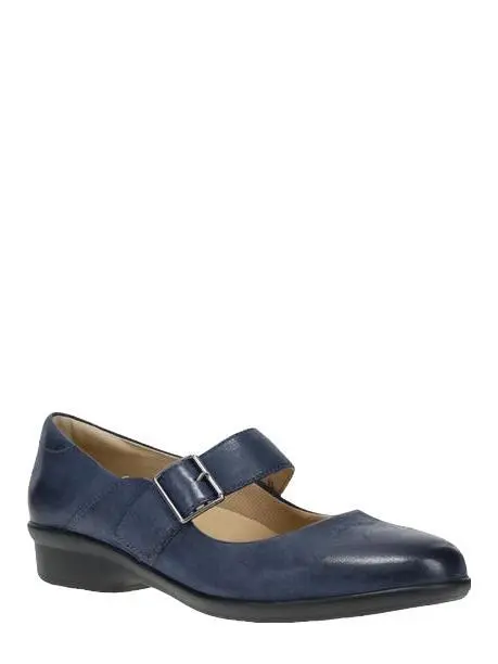 Dansko Collette Mary Jane Pump - Navy Burnished Nubuck