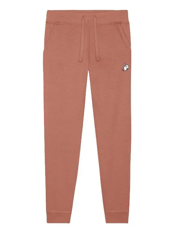 DALIX Heartly Ghost Midweight Fleece Jogger Pant - Dusty Rose