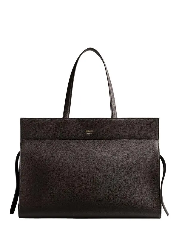 Khaite Crosby Leather Tote - Espresso
