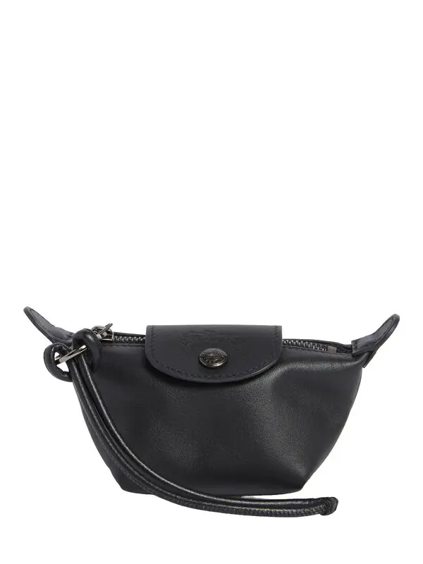 Longchamp Le Pliage Xtra Leather Coin Purse - Black