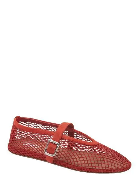 Alaïa Mesh Ballerina Flat - Orange Brule