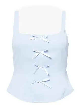 AMY LYNN Woven Corset Top - Blue