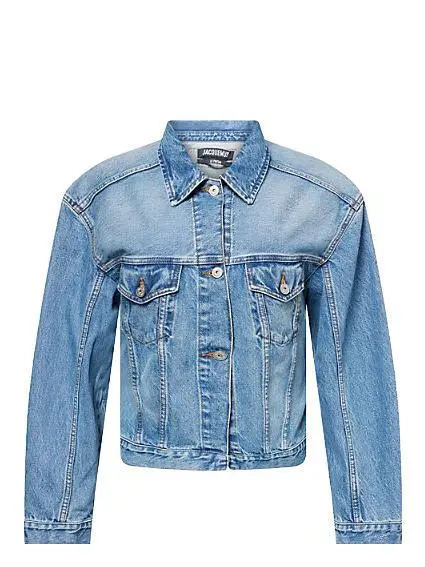 Jacquemus Cinched-waist Denim Jacket - Blue Tabac