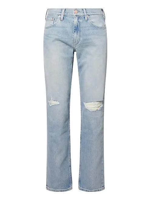 Paige Straight-leg Stretch-denim Jeans - Florence Destructed