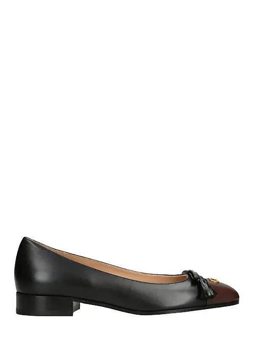 Valentino Garavani Valet Du Roi Leather Ballet Flats - Black/comb