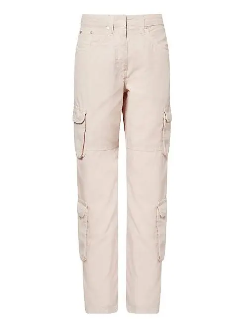 REPRESENT Spoiler Cargo Wide-leg Woven Trousers - Washed Pink