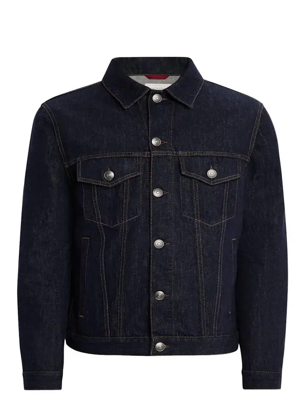 Brunello Cucinelli Italian Selvedge Trucker Jacket - Denim