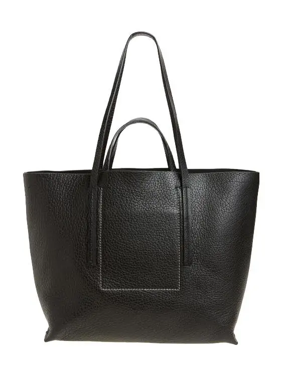 Rick Owens Hollywood Grained Leather Shopper - Black