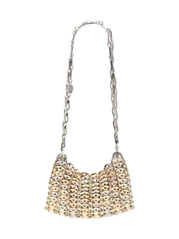 Rabanne Nano 1969 Iconic Shoulder Bag - Pink Gold / Silver
