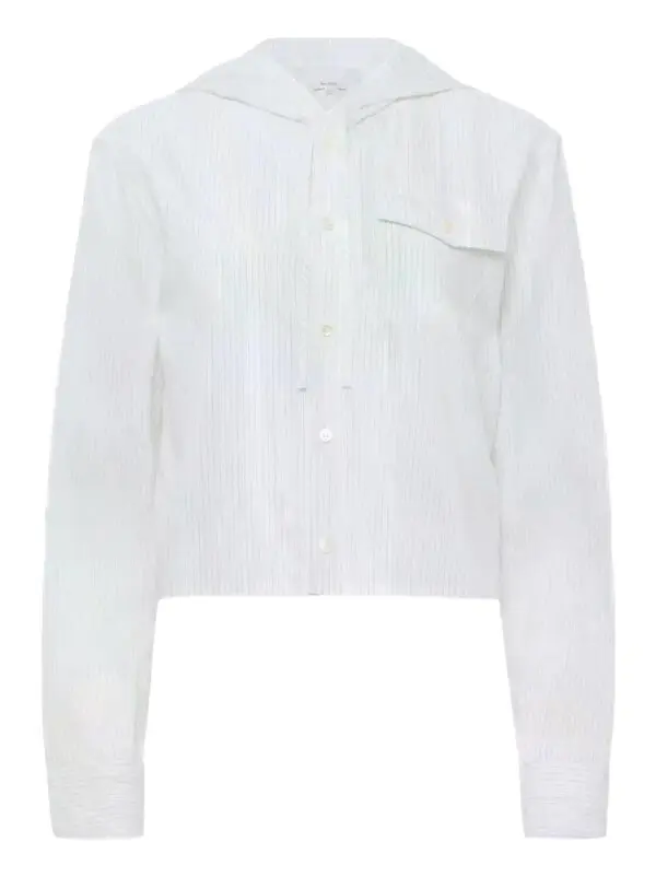 JW Anderson Cropped Hooded Shirt - White