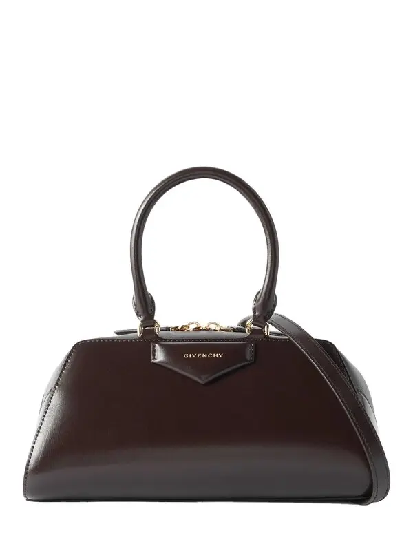 Givenchy Antigona East-west Small Glossed-leather Tote - Brown