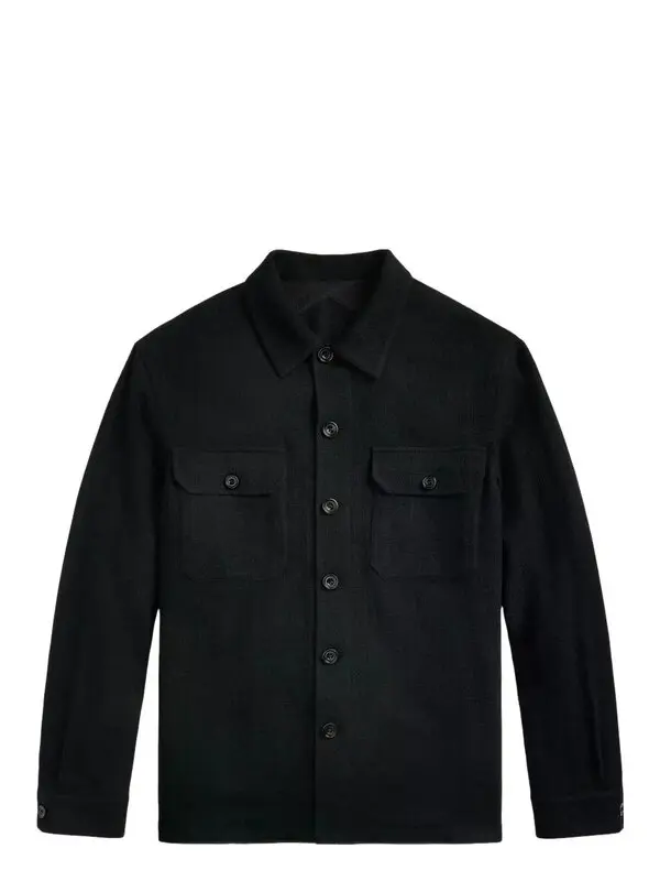 Ralph Lauren Purple Label Cashmere Shirt Jacket - Black