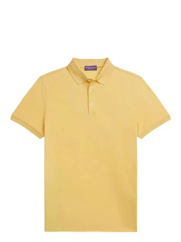 Ralph Lauren Purple Label Logo-embroidered Short-sleeve Polo Shirt - Yellow