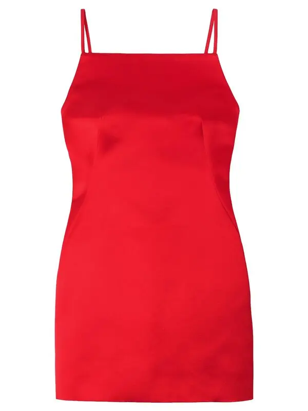 Givenchy Mini Silk-gabardine Dress - Red