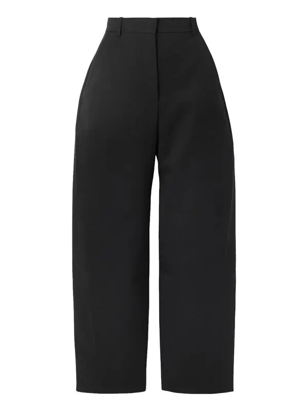 Givenchy Grain De Poudre Wool Tapered Trousers - Black